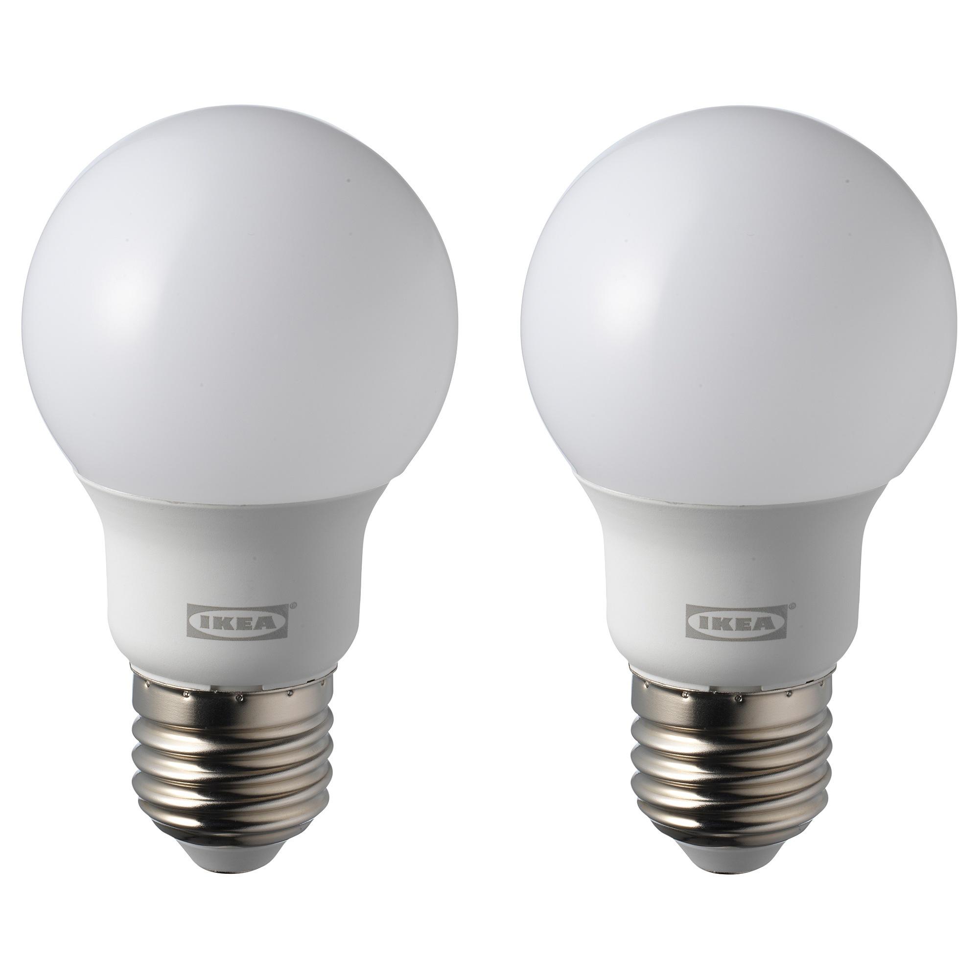 IKEA ROLLSBO โรลล์สบู หลอดไฟ LED E14 200 ลูเมน, หรี่ไฟได้/หลอดจำปา แก้ว ...