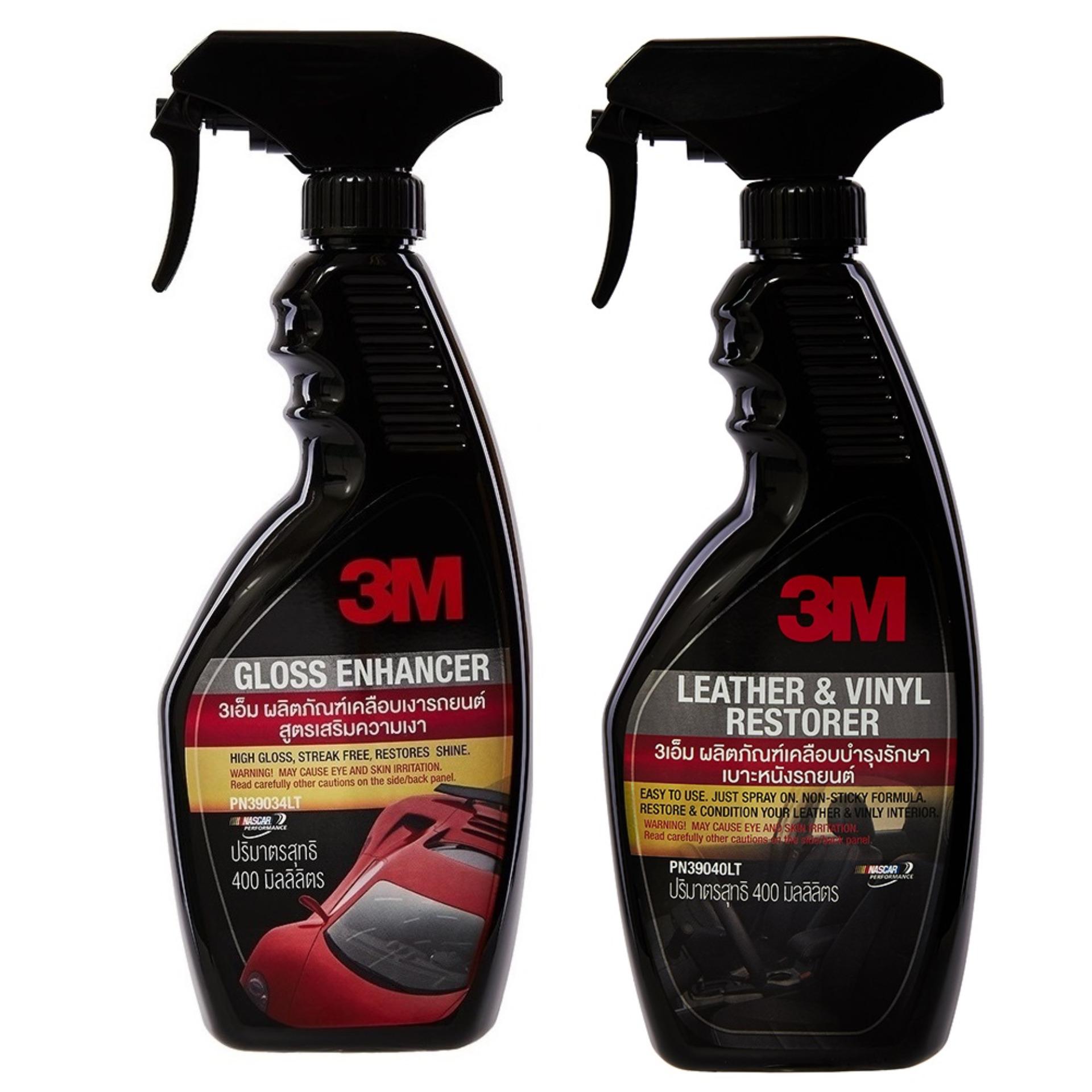3M สเปรย์เคลือบเงาเบาะหนัง & น้ำยาเพิ่มความเงาเคลือบสี 400มล Leather ...