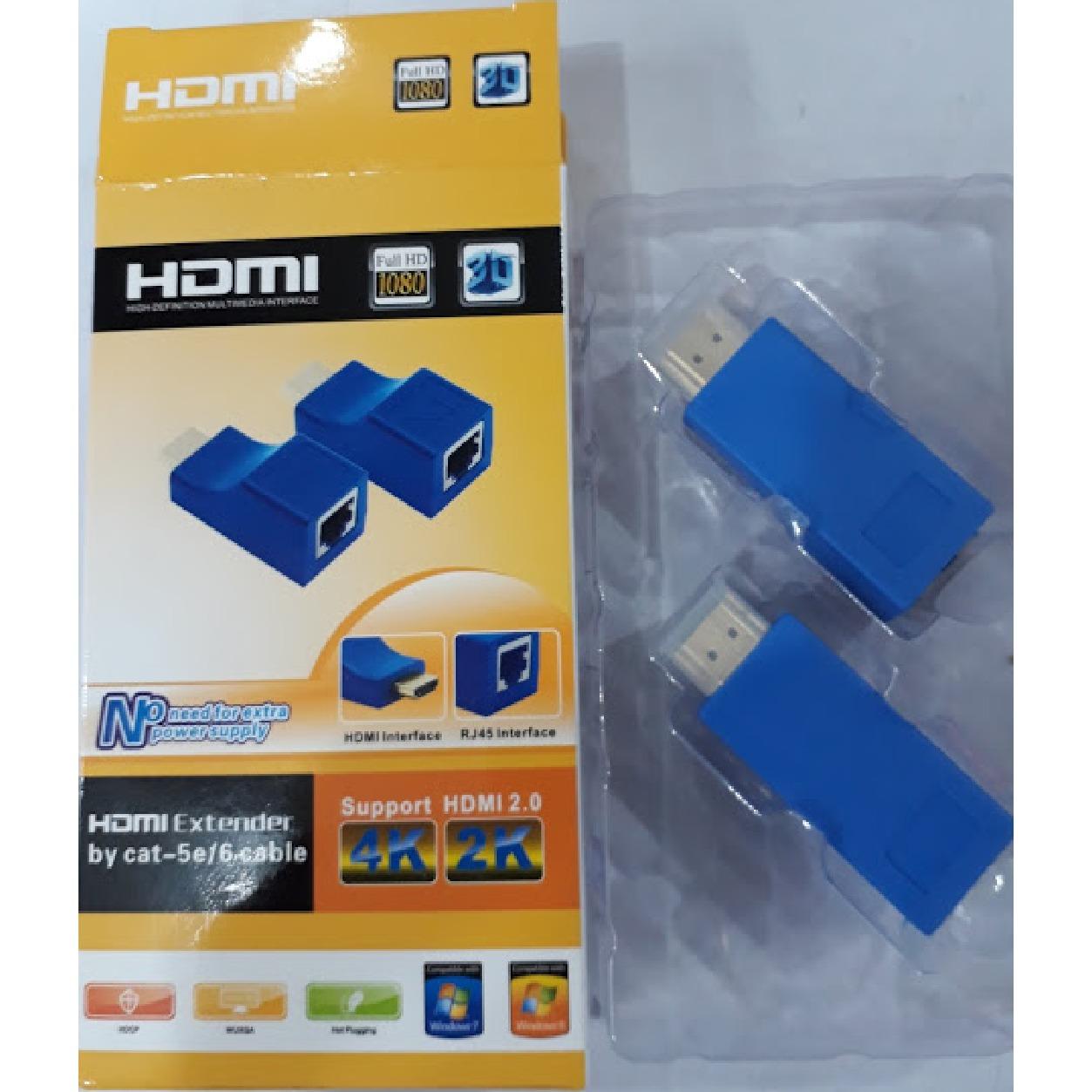 HDMI To LAN Port RJ45 Network Cable Extender 30M Over by Cat 5e6 - P&N ...