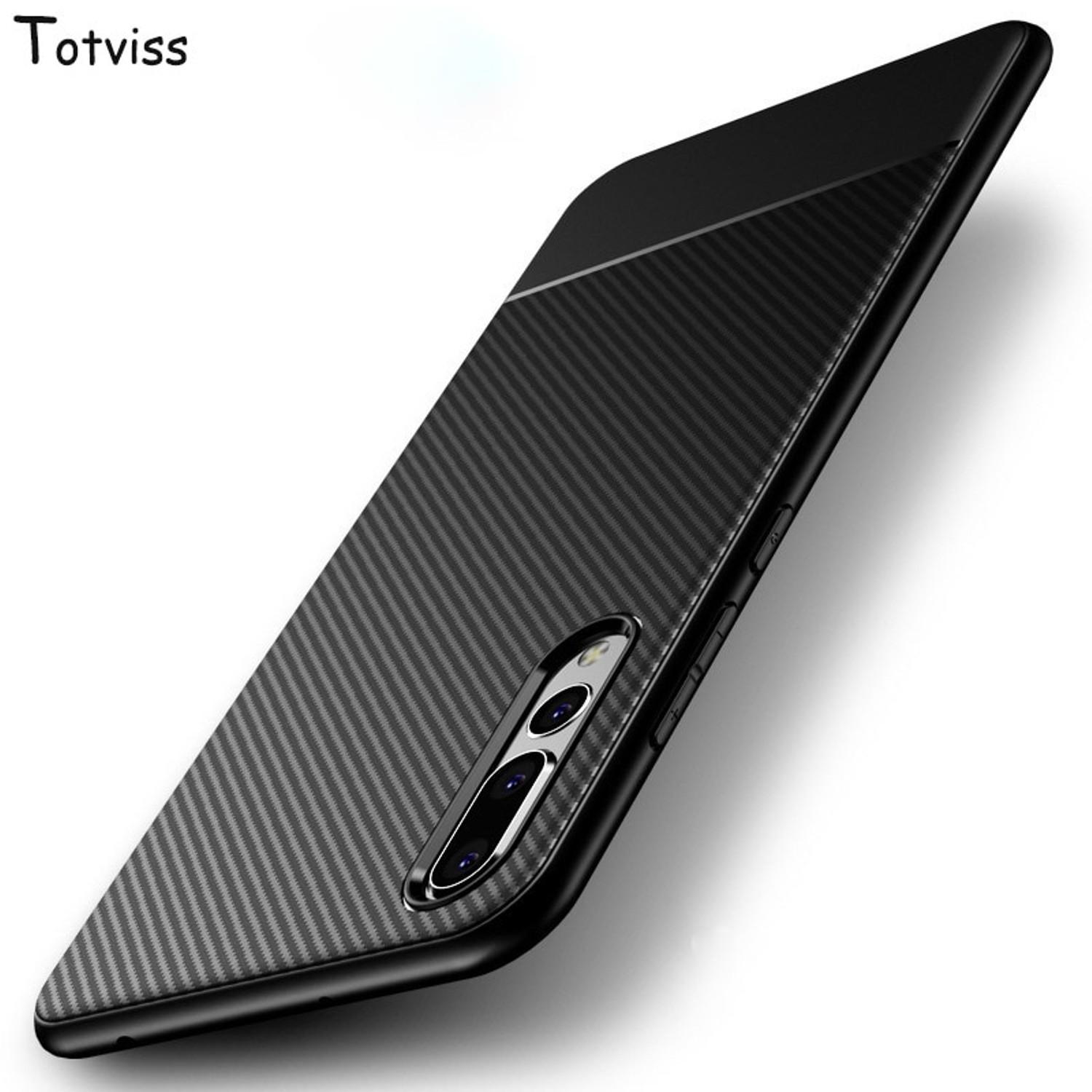 BKKONLINE - Huawei P20, Huawei P20 Pro Case ซิลิโคน TPU เคสสำหรับไฟเบอร์คาร์บอนไฟเบอร์สุดนุ่มซอ ...