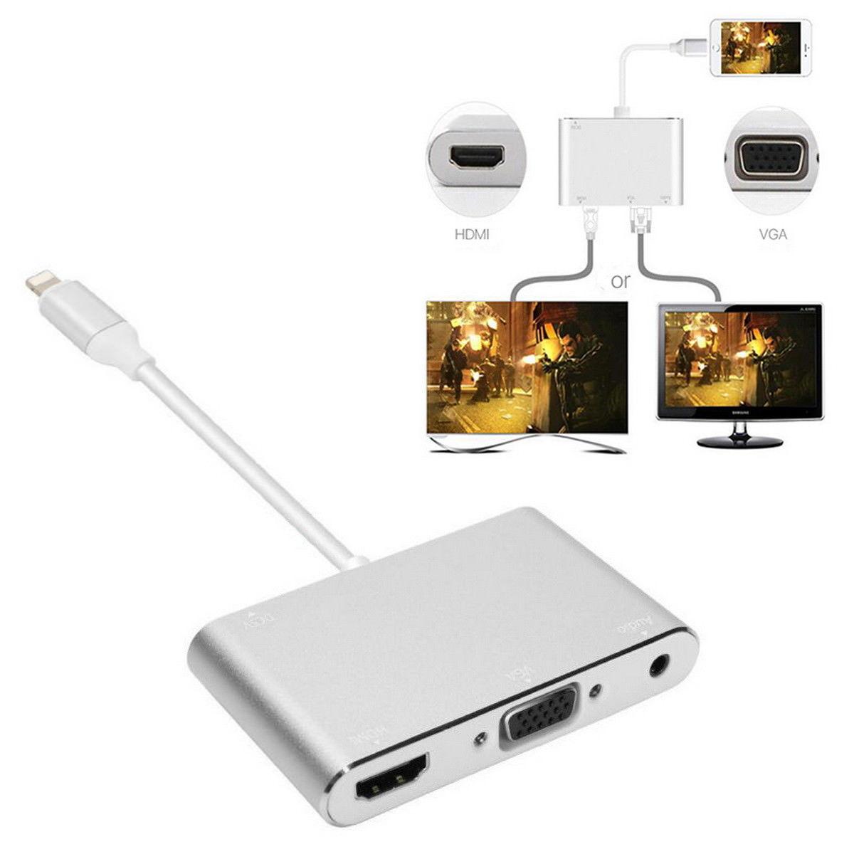 IPhone IPad To HDMI VGA Adapter,Lightning To HDMI Adapter Converter ...