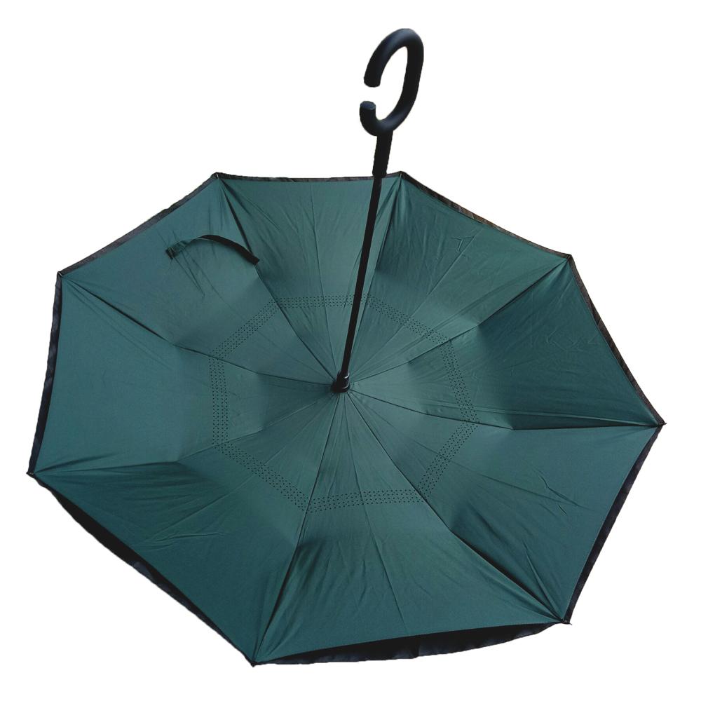 ร่มกลับด้าน 2 ชั้น มือจับตัว C กันแดด UV Double Layer Waterproof ...