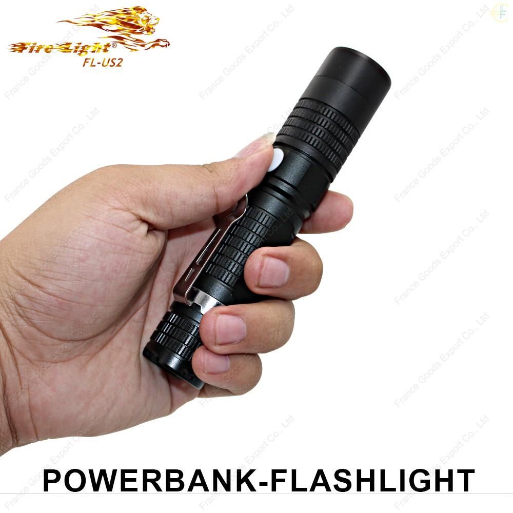 “FL-US2 O2 FireLight” Tactical Flashlight-Power Bank, USB charging, XM ...