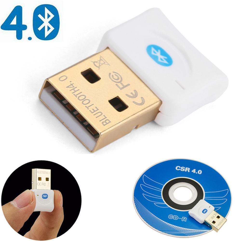 USB Bluetooth V4.0 CSR Wireless Dongle Adapter for Windows 7 8 10 PC ...