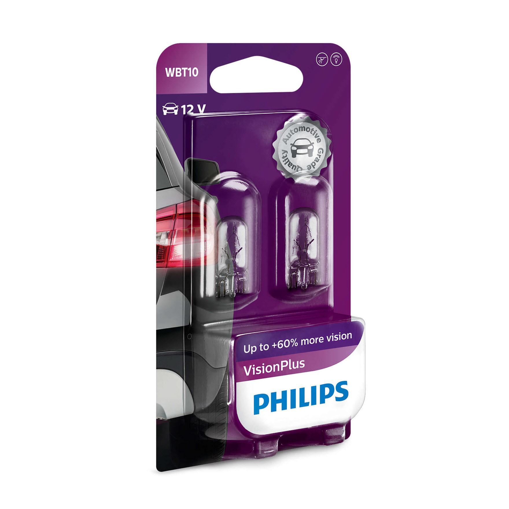 Philips Vision Plus T10 +60% More Vision - Auto Bulbs - ThaiPick