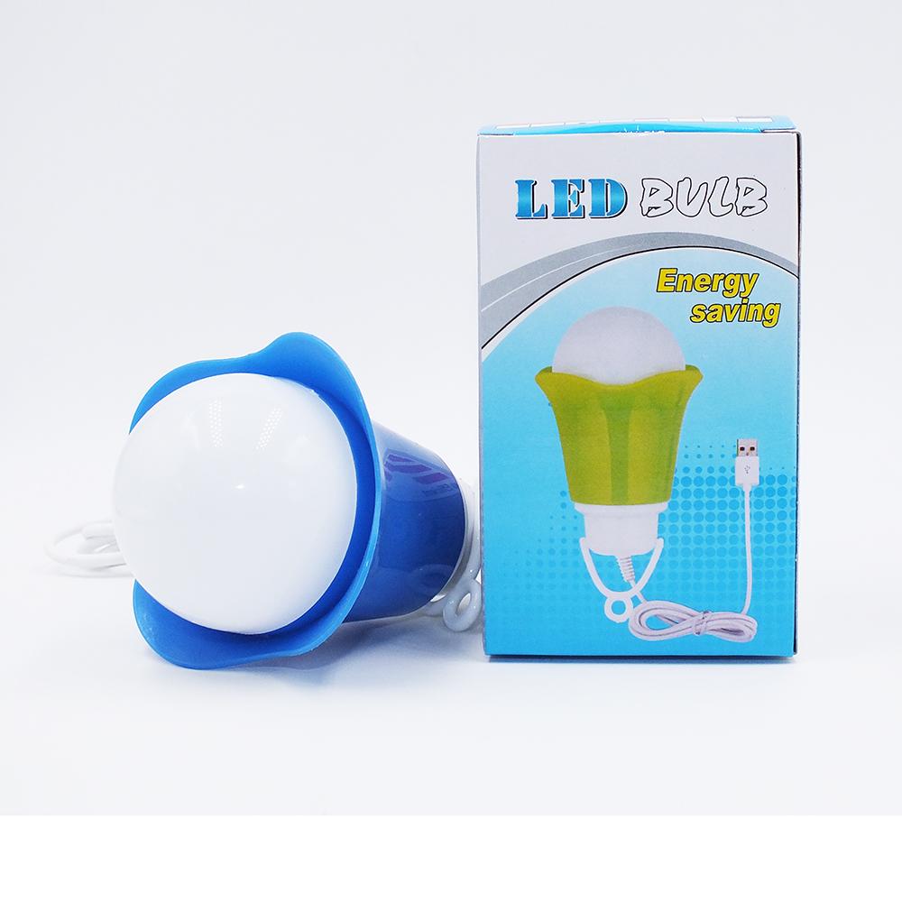 LED แอลอีดีหลอดไฟพกพา LED BULB USB Lamp DC 5V 5W Met Power Bank Notebook Camping Light Bulb ...
