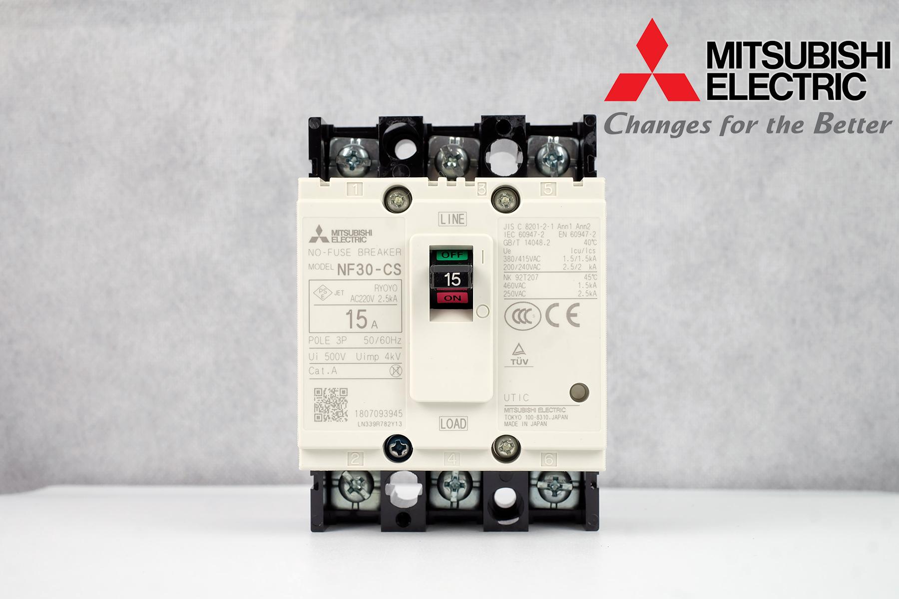 Mitsubishi MCCB สวิทซ์ตัดตอนอัตโนมัติ รุ่น NF30-CS 3P 15A - Breaker ...