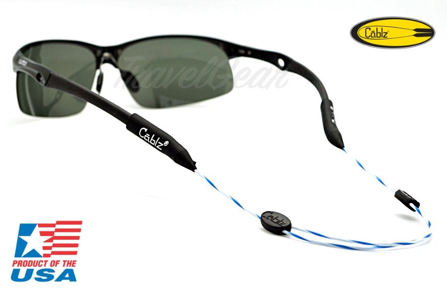 สายคล้องแว่นตาสายเคเบิล Cablz รุ่น Cablz Monoz Swirlzสีฟ้าขาว ...