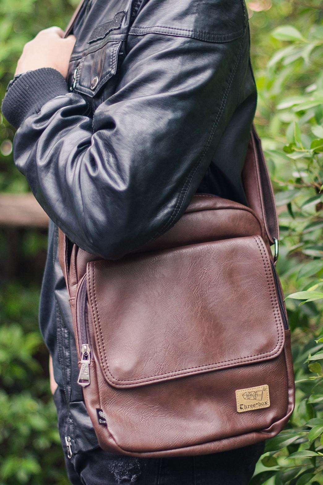 three box แบรนด์แท้ กระเป๋าสพายข้าง หนัง PU งานคุณภาพ - sometimebag ...