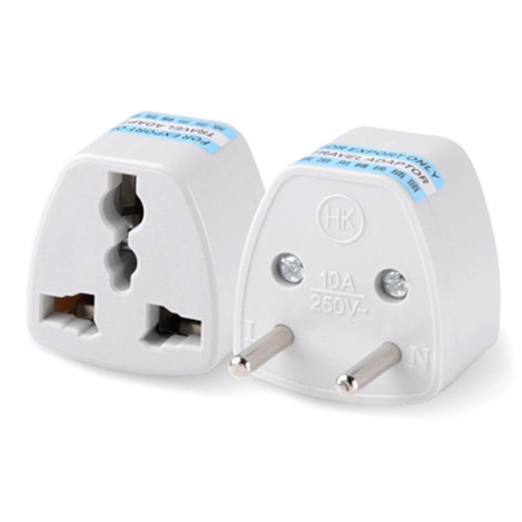 Portable UK US AU To EU European 2Pin Power Socket Plug Adapter Travel ...