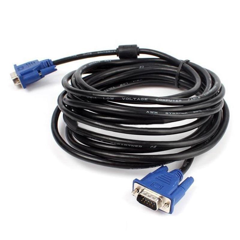 สาย VGA (RGB) ยาว 25 เมตร 15 Pin VGA Cables Male Blue To Male M/M ...
