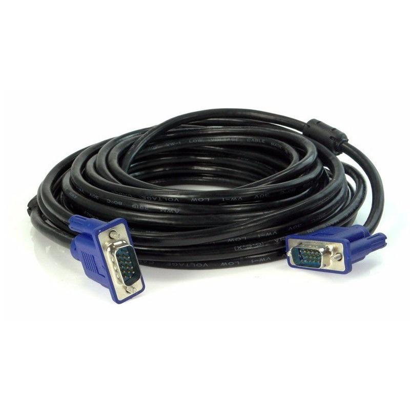 สาย VGA (RGB) ยาว 30 เมตร 15 Pin VGA Cables Male Blue To Male M/M ...