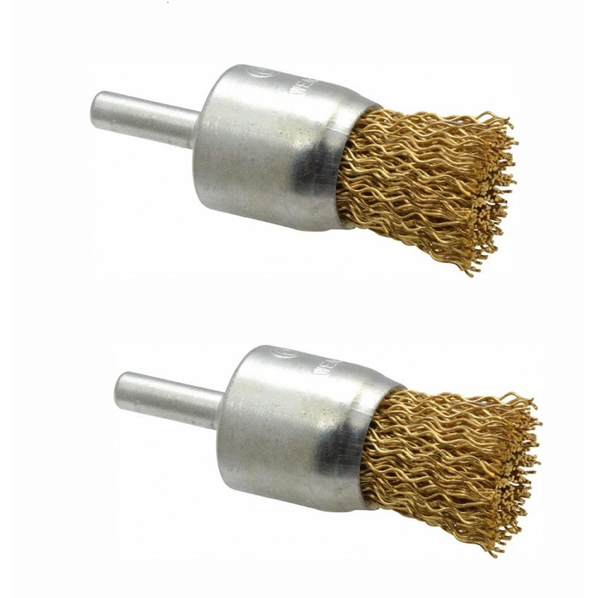 แปรงภู่กัน ลวดสีทอง (x2ชิ้น) 25 mm. HAWK WIRE SHANK END BRUSH - TNK ...