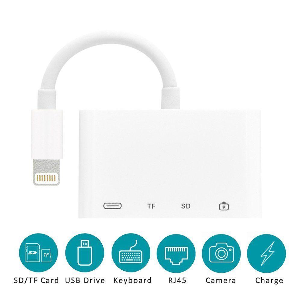 Card Reader Lightning 4 in 1 USB OTG SD/TF Card Camera Connection Kits ...