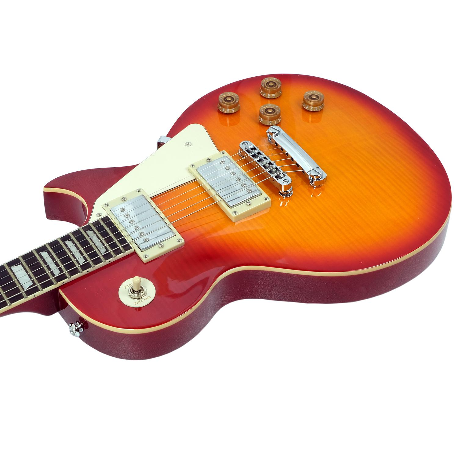 Paramount ELS2-CS กีตาร์ไฟฟ้า ทรง Les Paul สีเชอร์รี่ซันเบิร์ส ** สาย D ...