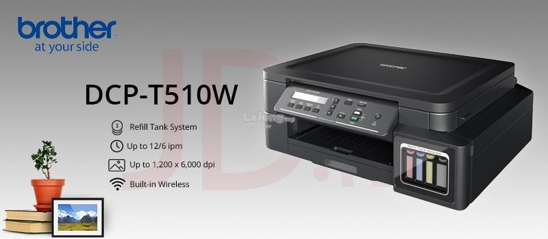 BROTHER Inkjet Printer DCP-T510W + แถมหมึก 1200 x 6000 dpi / Copy ...