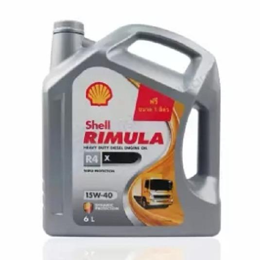 SHELL น้ำมันเครื่อง RIMULA R4X 15W-40 ดีเซล รถบรรทุกงานหนัก 6 ลิตร (ฟรี ...