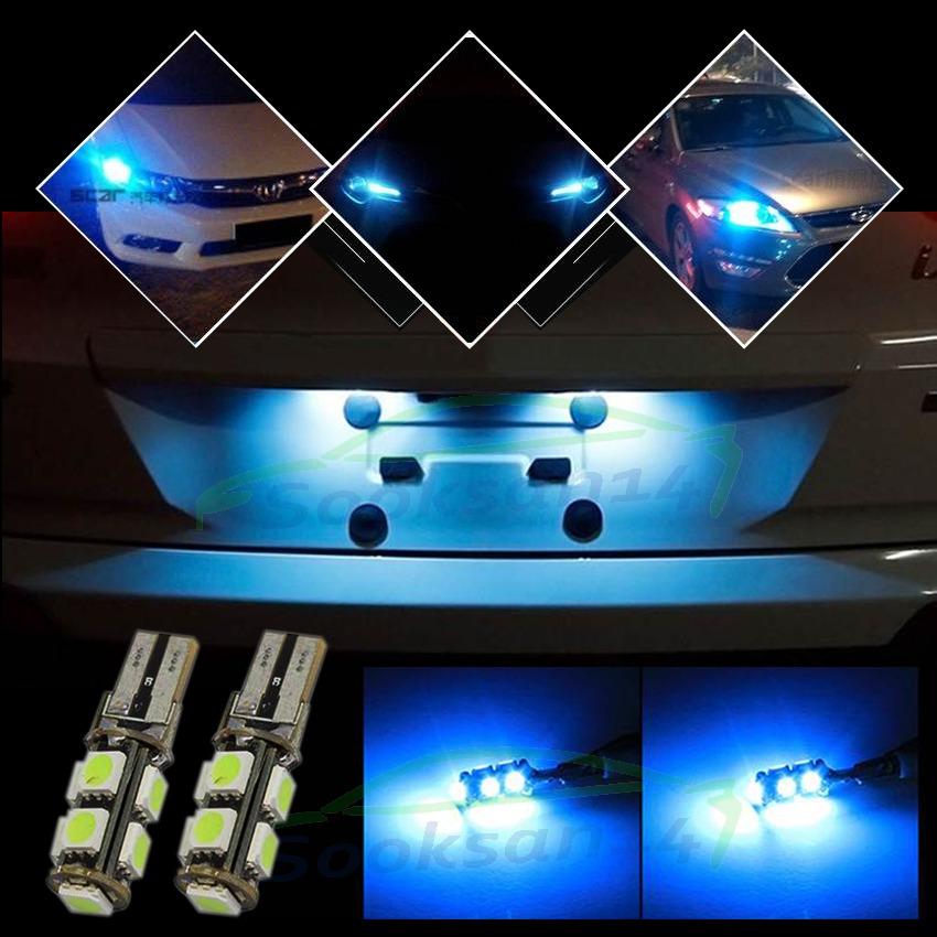 sooksan14 ไฟหรี่ (สีไอซ์บลู) LED ICY BLUE 5050 T10(9 LIGHT) x 2 หลอด ...
