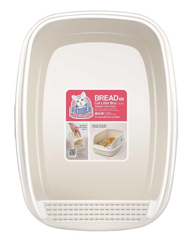 Catidea Bread ห้องน้ำแมว กระบะทรายแมว สำหรับแมวทุกสายพันธุ์ Size L ขนาด 51x38x26 ซม. แถมฟรี! ที่ ...