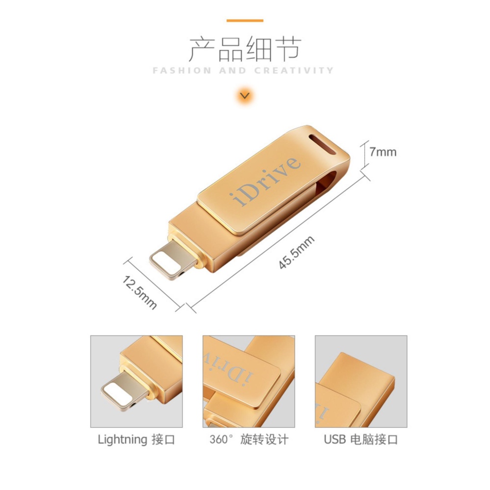 (ของแท้) iDrive iDiskk Pro 128GB LX-811 5สี USB 2.0 IC3.0 Class10 แฟลช ...