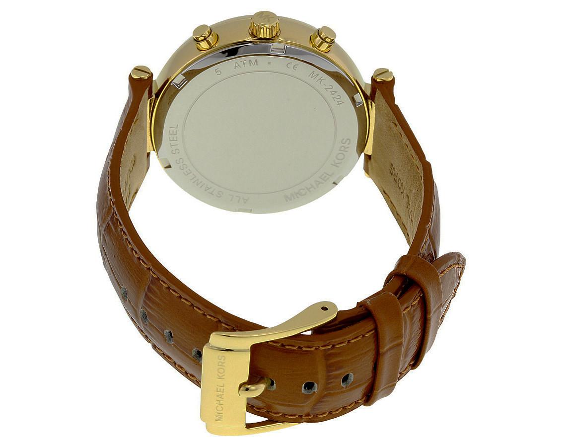 Michael Kros MK2424 Runway Rose Gold Tone Dial Chronograph Ladies Watch ...