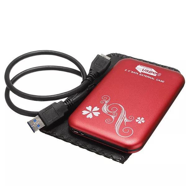 USB 3.0 2.5-Inch SATA HDD Hard Drive Disk Flower Case Box Enclosure ...