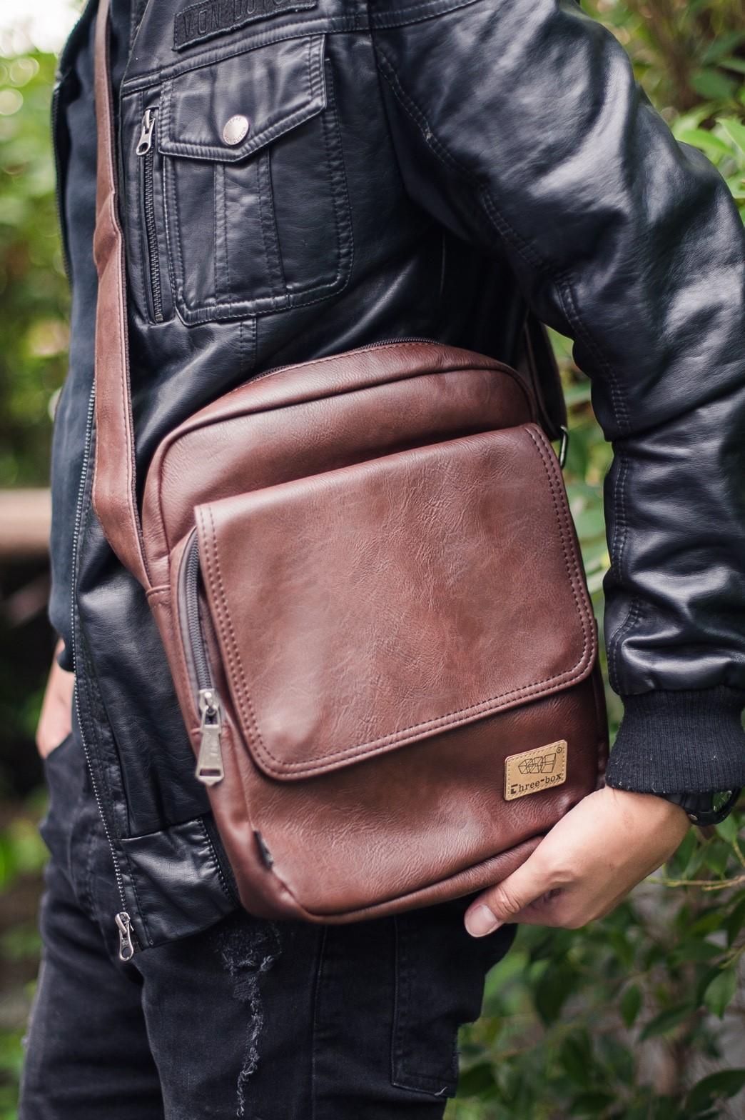 three box แบรนด์แท้ กระเป๋าสพายข้าง หนัง PU งานคุณภาพ - sometimebag ...