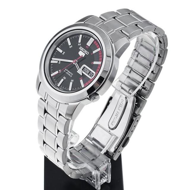 SEIKO 5 Automatic รุ่น SNKK31K1 นาฬิกาข้อมือผู้ชาย สายแสตนเลสสีเงิน ...