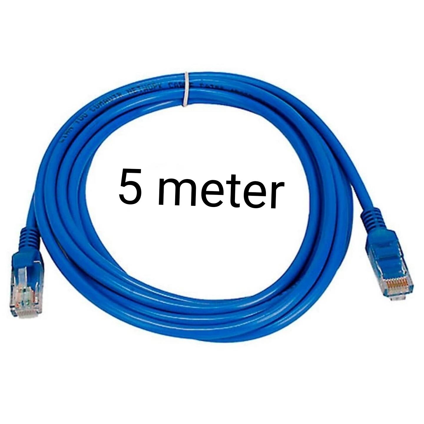 UTP Lan Cable Cat5e 5M สายแลน สำเร็จรูปพร้อมใช้งาน ยาว5เมตร(BLUE) - new store - ThaiPick