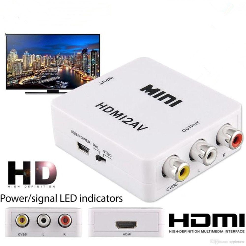 Mini ตัวแปลงสัญญาณ HDMI to AV Converter HD 1080P HDMI2AV Video ...