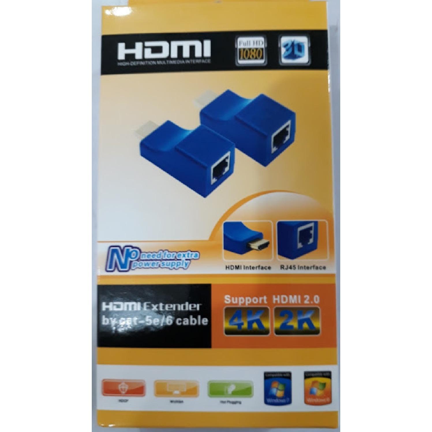 HDMI To LAN Port RJ45 Network Cable Extender 30M Over by Cat 5e6 - P&N ...