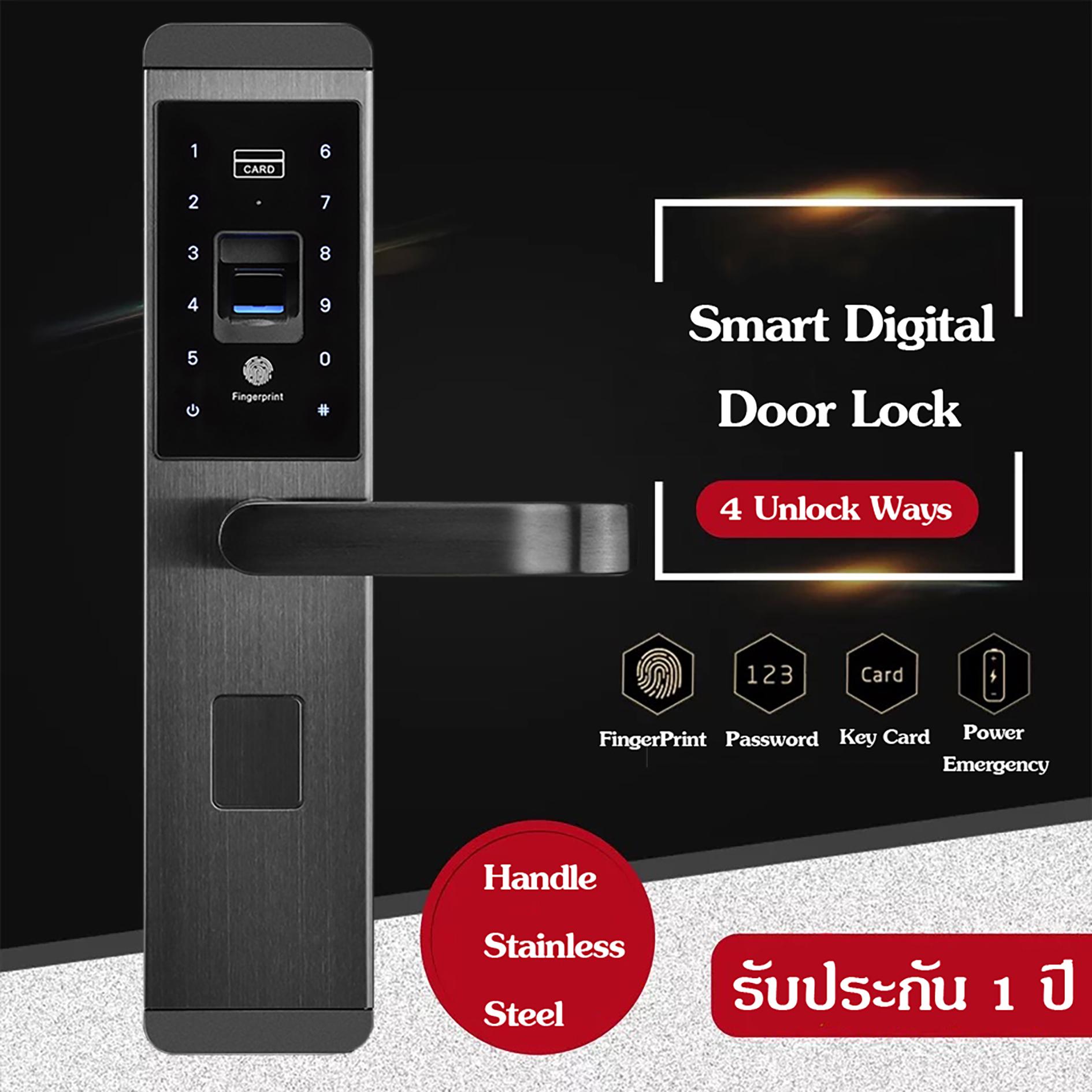 KARODO Digital Door Lock รุ่น X1 (สแกนนิ้วมือ + รหัส + คีย์การ์ด ...