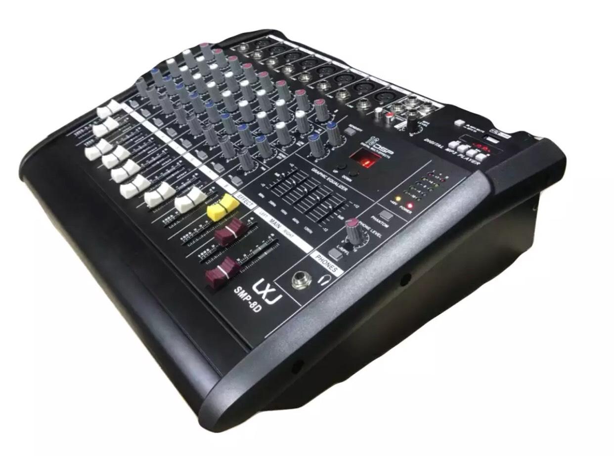 LXJ เพาเวอร์มิกเซอร์ ขยายเสียง700วัตต์ 8CH BLUETOOTH USB/SD CARD EFFECT ...