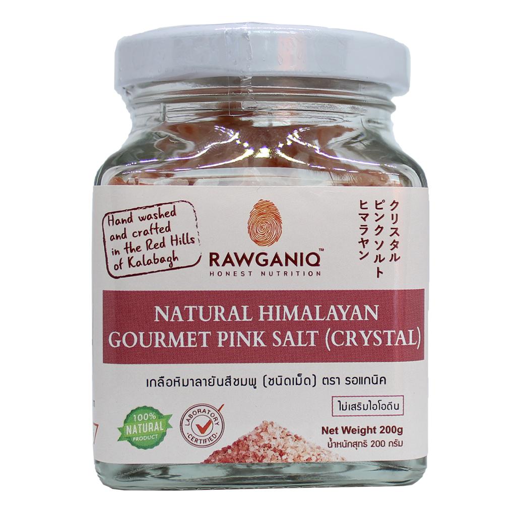 Himalayan Gourmet Pink Salt (Crystal) 200g - Rawganiq 100 Natural ...
