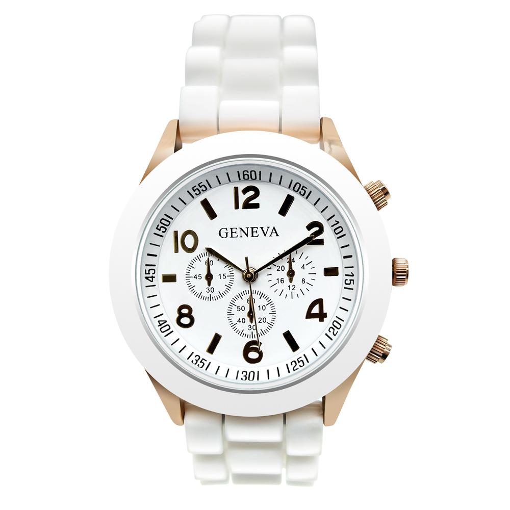 GENEVA watch นาฬิกาข้อมือผู้หญิง สีชมพู สายยาง รุ่น WM107 - Watch Me ...