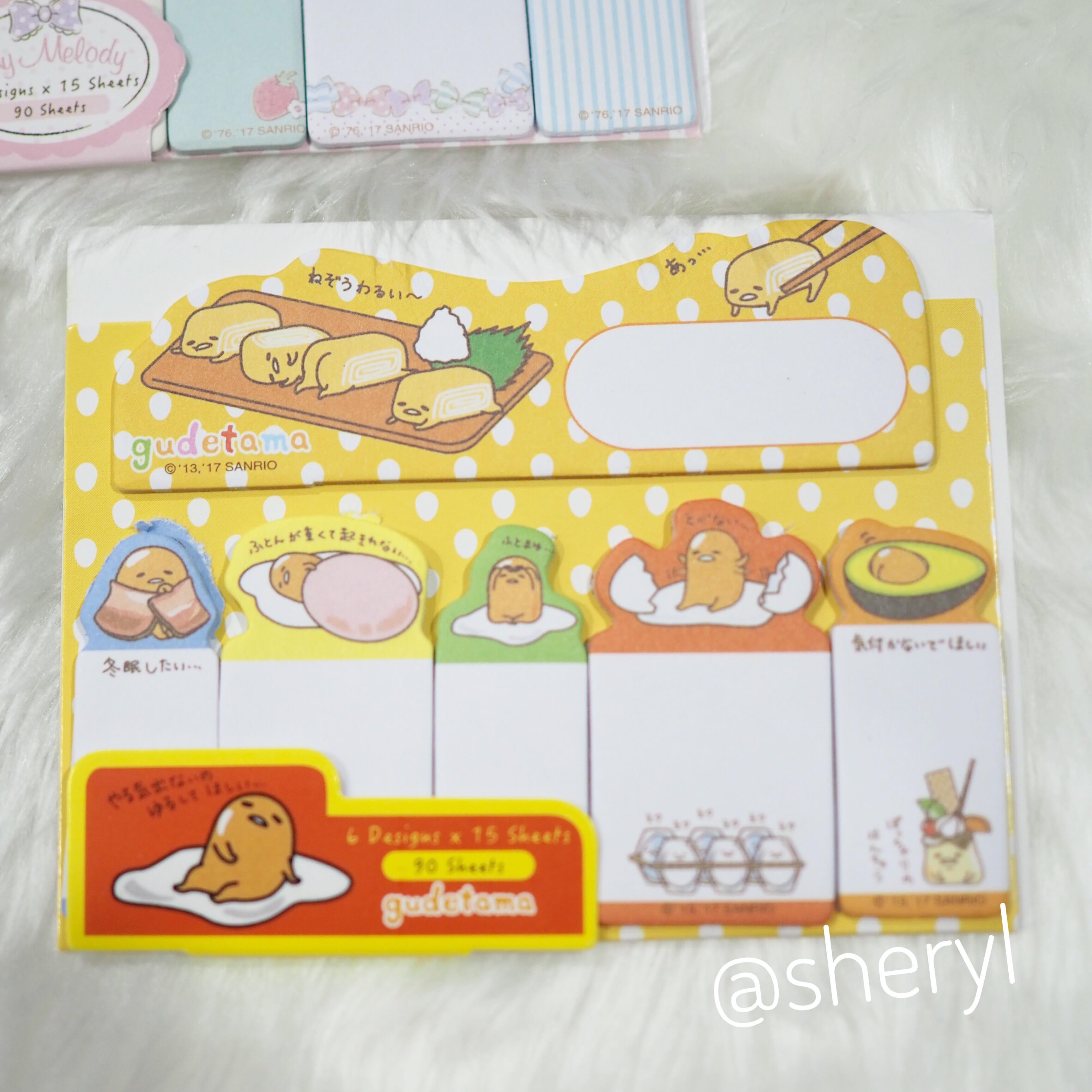 กระดาษโน๊ตน่ารัก ลายซาริโอ้ Sario Sticky Note เมโม ที่คั่นหนังสือซาริ ...