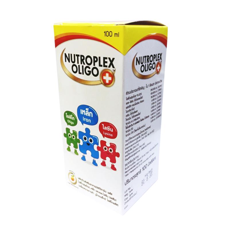 Nutroplex Oligo Plus วิตามินเสริมอาหาร สำหรับเด็ก 100 ml (1 กล่อง) รส ...
