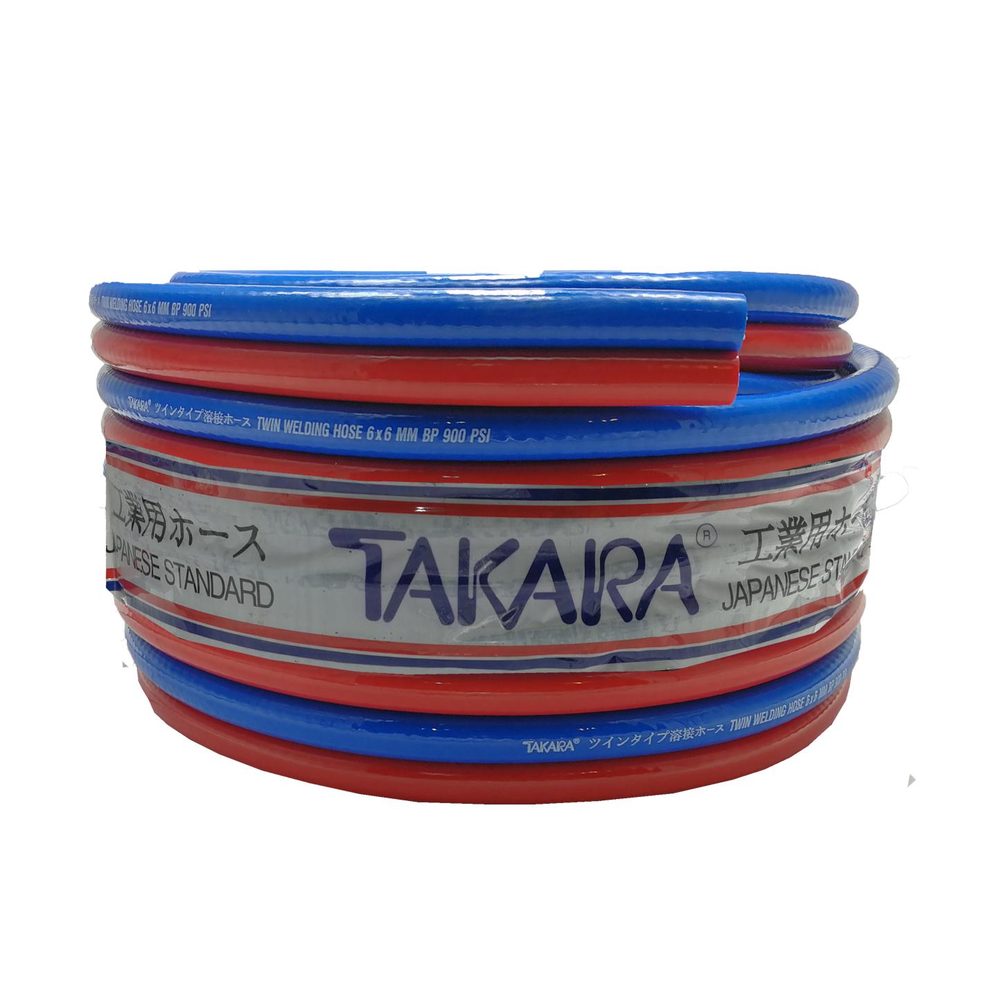 **ส่งฟรี** สายลมคู่ PVC น้ำเงิน-แดง TAKARA 20 เมตร ขนาดรูใน 6.3มิล สาย ...