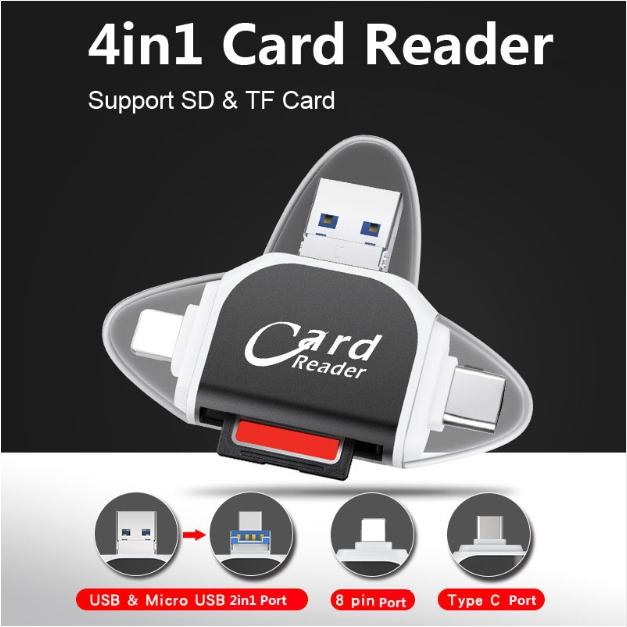 5 in 1 OTG Card Reader USB 2.0 Micro USB TF SD Type-C Card Reader USB 3 ...