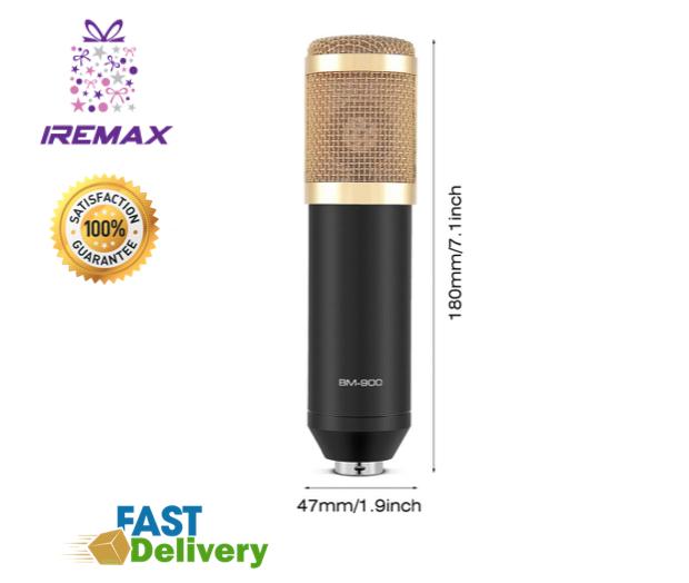 iremax BM-900 คอนเดนเซอร์ไมโครโฟน 3.5 มิลลิเมตรเมาส์แบบมีสายคอนเดนเซอร์ ...