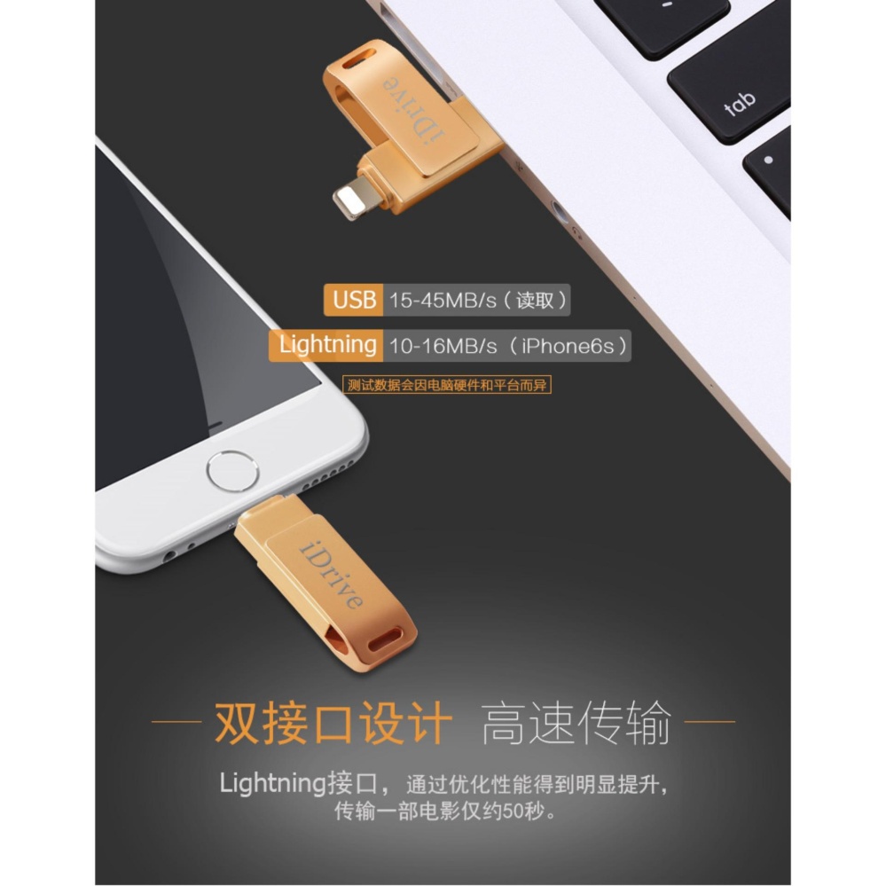 (ของแท้) iDrive iDiskk Pro 128GB LX-811 5สี USB 2.0 IC3.0 Class10 แฟลช ...