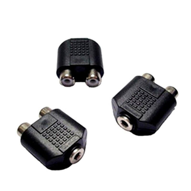3.5mm Female Jack to Dual RCA Female Phono Adapter Connector | Lazada.co.th