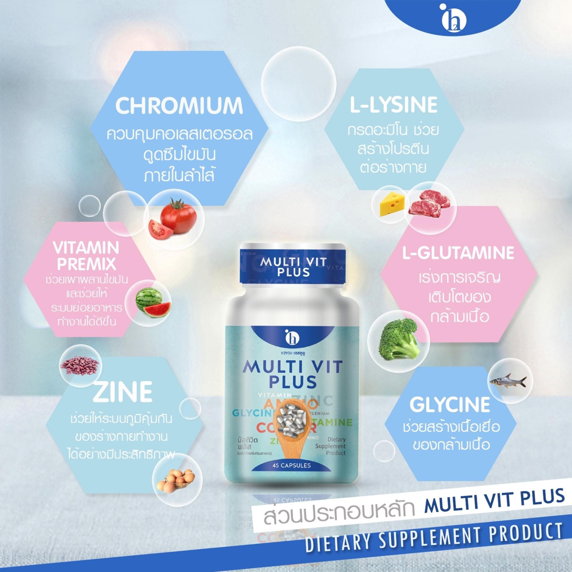 (จัดส่งเคอรี่) มัลติวิตพลัส Multivit Plus เชต 1 เดือน ( 1 กระปุก 45 แคปซูล) - Blink Club - ThaiPick