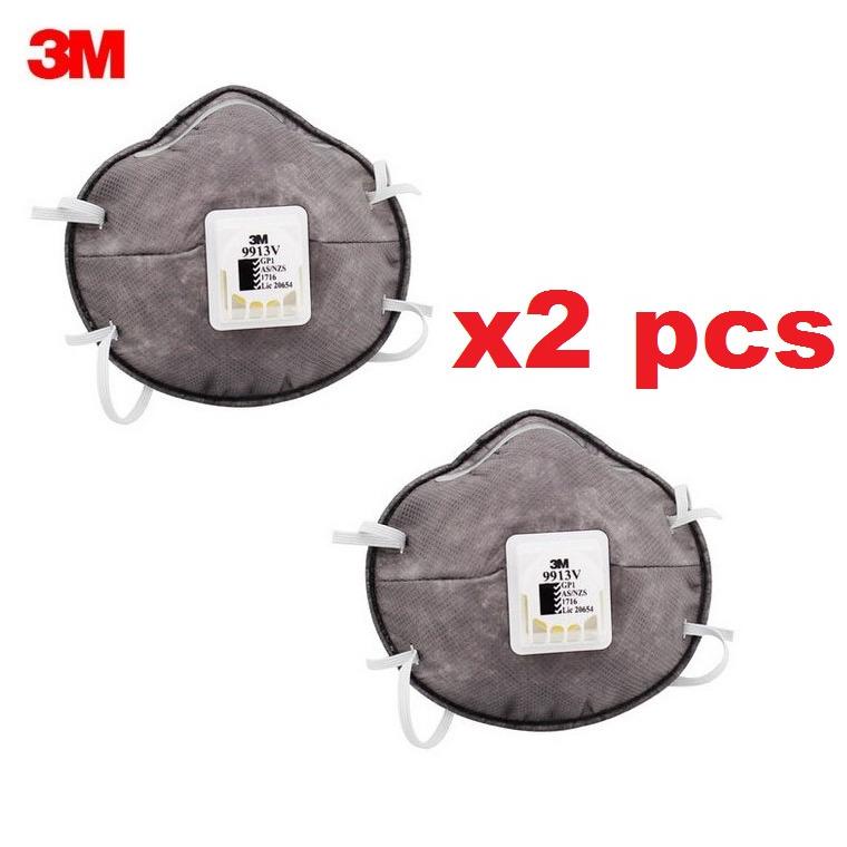 3M 9913V (P1) หน้ากากป้องกันฝุ่นละออง แก๊ซ และไอระเหย (2 ชิ้น) - TNK MARINE - ThaiPick