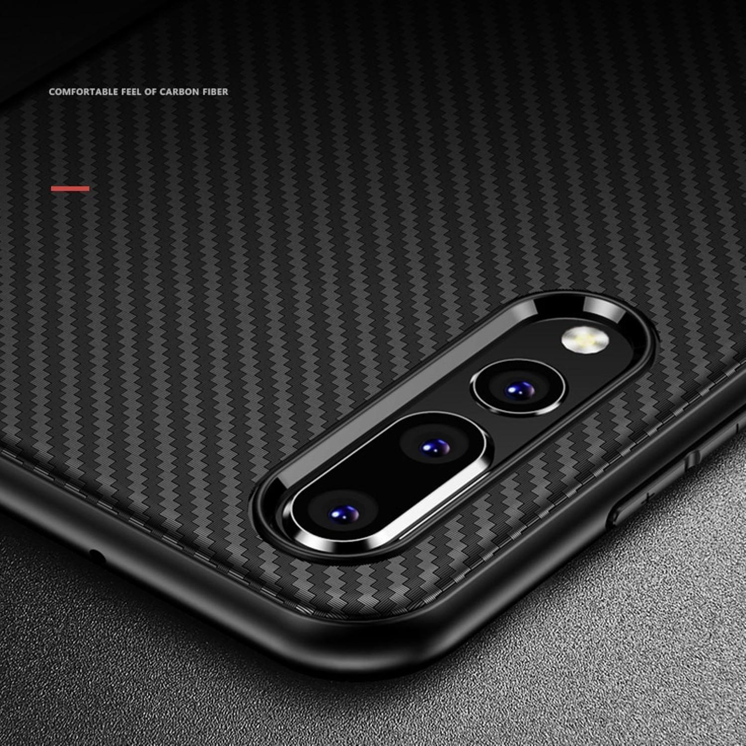 BKKONLINE - Huawei P20, Huawei P20 Pro Case ซิลิโคน TPU เคสสำหรับไฟเบอร์คาร์บอนไฟเบอร์สุดนุ่มซอ ...