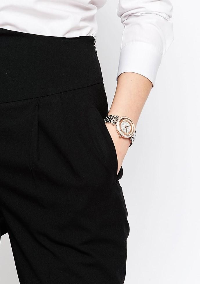 นาฬิกาผู้หญิง MICHAEL KORS Mini Darci Crystal Pave Dial Two Tone Ladies ...