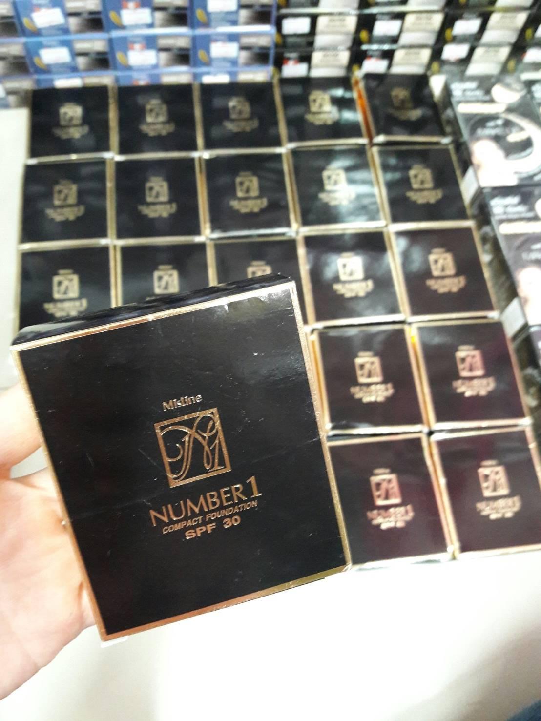 Mistine Number 1 One Compact Foundation Spf30 มิสทีน แป้งมิสทีน นัมเบอร์วัน แป้งพัฟ แป้งผสมรอง ...