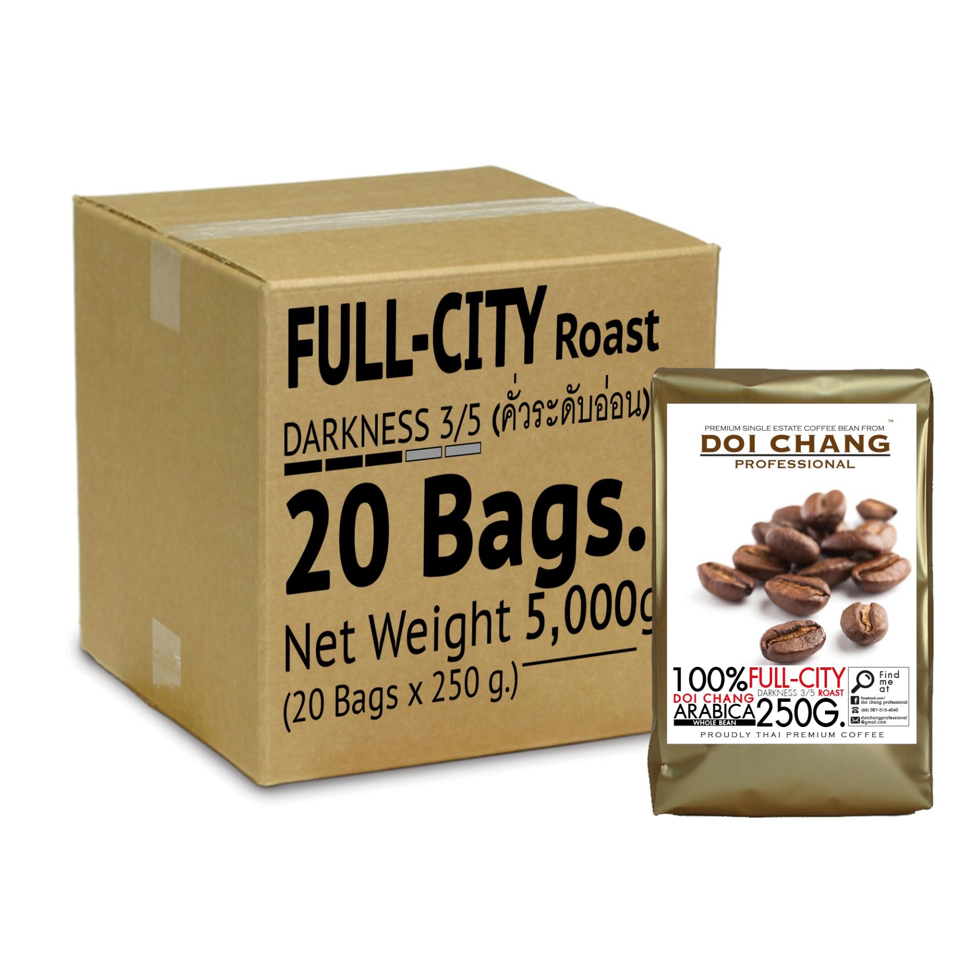 Doi Chang Professional เมล็ดกาแฟ คั่วอ่อน Full-City Roast (20 ถุง 5 ...