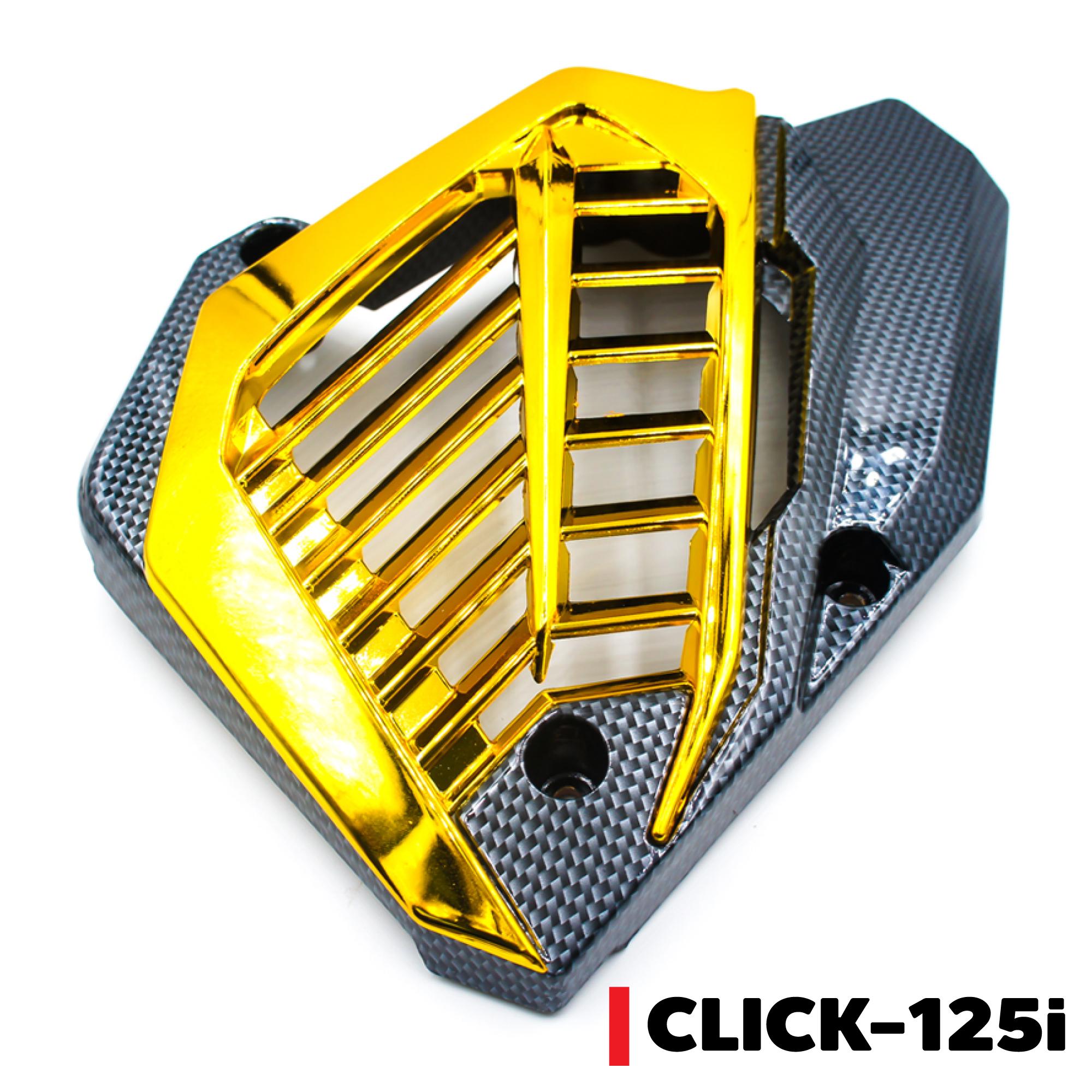ครอบหม้อน้ำ สำหรับ CLICK-125i ปี 2015 (ไฟ LED) (เคฟล่า/สีทอง) - Big ...
