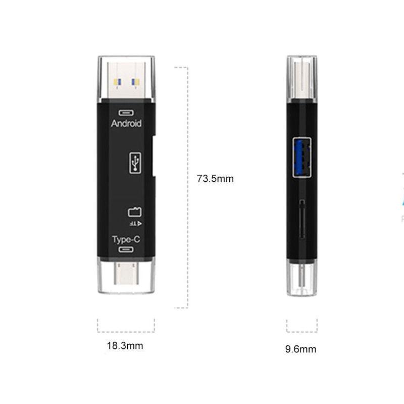 5 in 1 OTG Card Reader USB 2.0 Micro USB TF SD Type-C Card Reader USB 3 ...